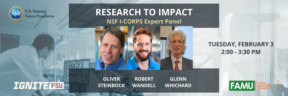 REGISTER TO ATTEND NSF I-CORPS: EXPERT PANEL | University Announcements