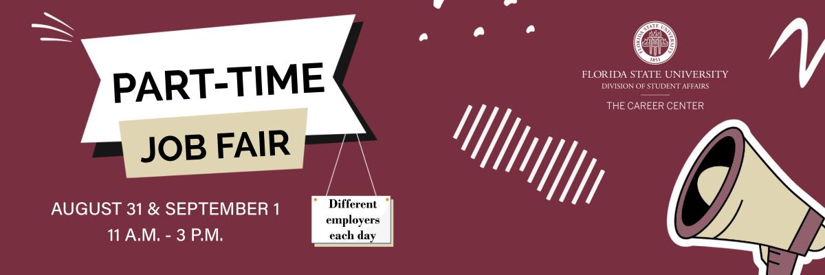 Part-Time Job Fair: Aug. 31 & Sept. 1 | University Announcements