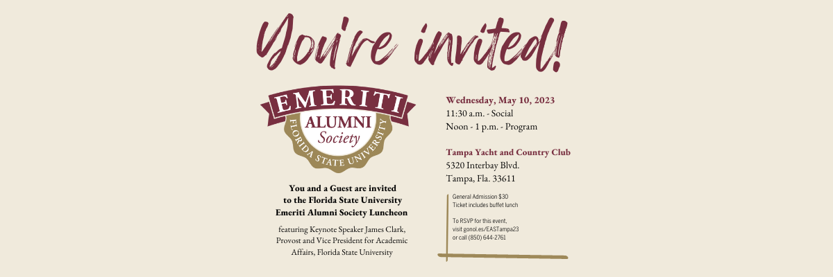 Emeriti Alumni Society Luncheon in Tampa | University Announcements